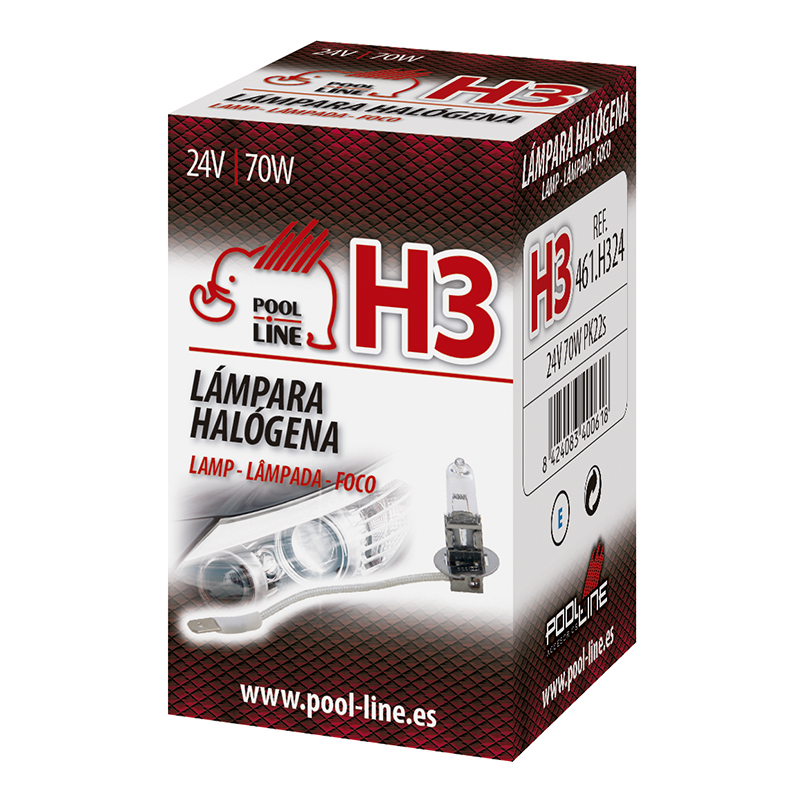 LAMPARA H3 24V 70W PK22s - Pool Line